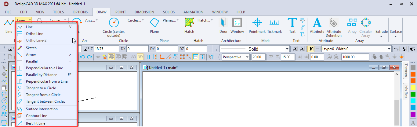 Line - DesignCAD 2021 User Guide